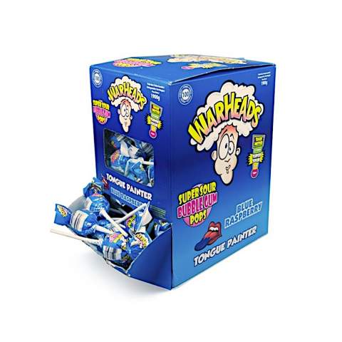 Warheads Super Sour Bubblegum Pop "Blue Rasperry" - Merlinum • Magic Candy